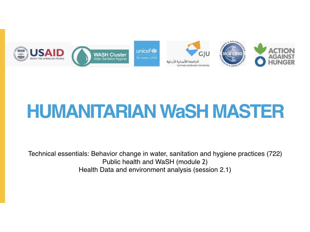 Conception de modules de formation pour le Master WaSH Humanitaire en ...